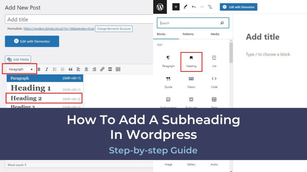 How To Add A Subheading In WordPress Quick Guide Tech Training HQ how-to-add-a-subheading-in-wordpress-quick-guide-tech-training-hq