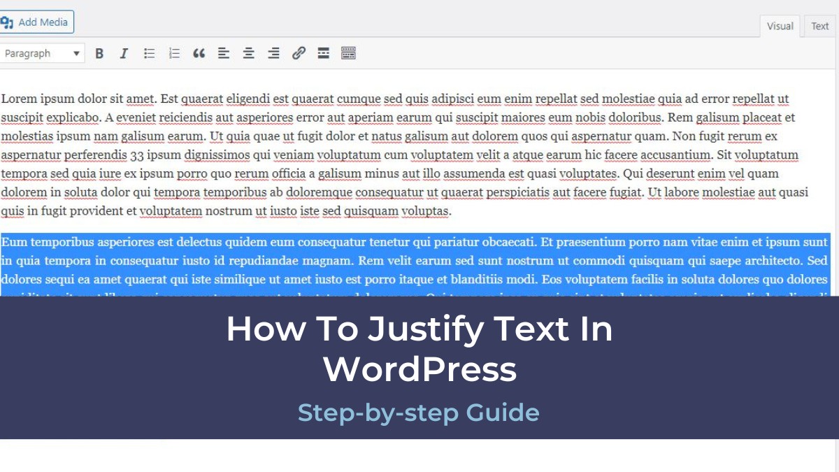 How To Justify Text In WordPress Tech Training HQ