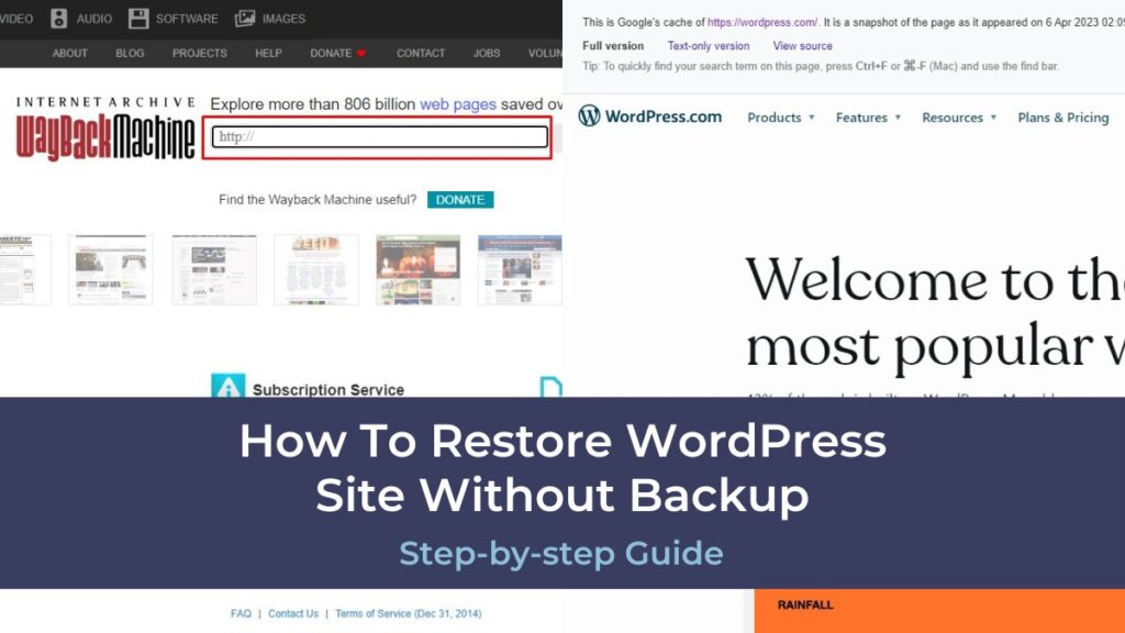 How To Restore Wordpress Site Without Backup Tech Training Hq